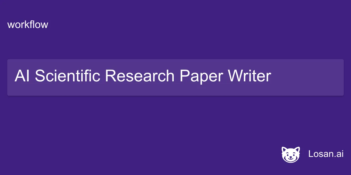 AI Scientific Research Paper Writer